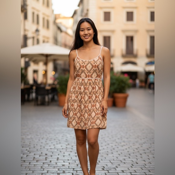 hint of mint | Dresses | Hint Of Mint Nwt Aztec Geometric Tan Mini ...